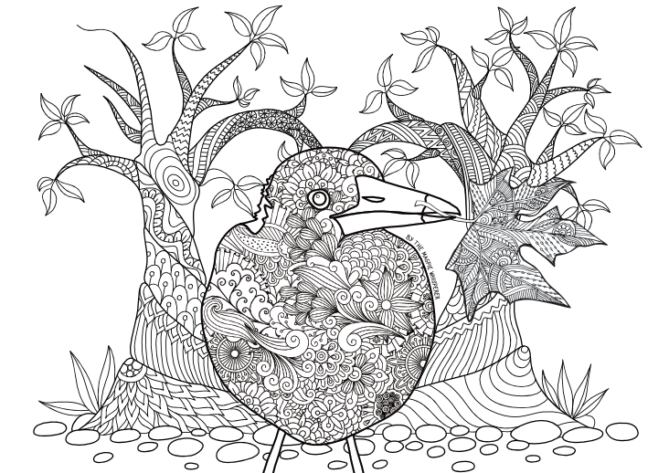 Mandala Magpie with Leaf – The Magpie Whisperer